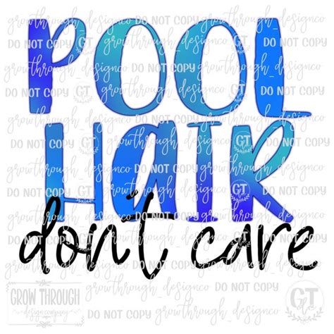 Pool Hair Don T Care Etsy