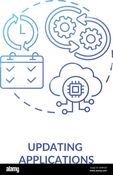 Updating Applications Concept Icon Stock Vector Image And Art Alamy