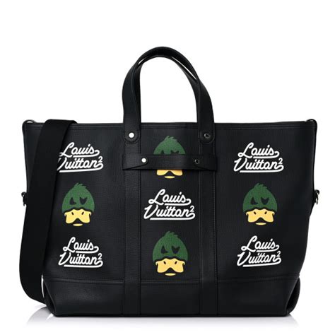 Louis Vuitton X Nigo Taurillon Duck Trolley Tote Black 1080855