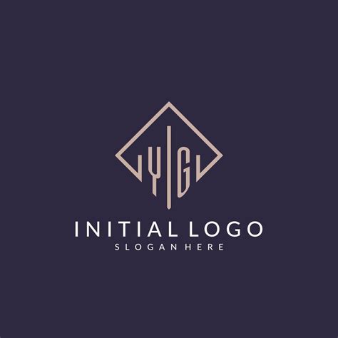 Yg Initial Monogram Logo With Rectangle Style Design 15549875 Vector Art At Vecteezy