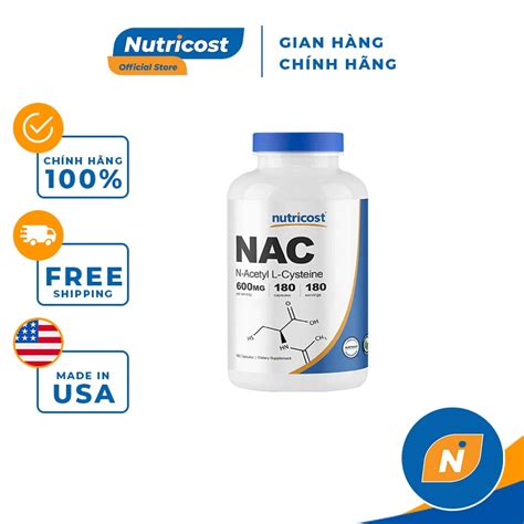 Tem Kim Điền Thực Phẩm Bổ Sung Bảo Vệ Gan Giải Độc Gan Giúp Mát Gan Nutricost Nac mg