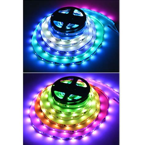 Ruban LED intelligent IC RGB 12V DC 14 4 W m IP20 60 LED m Largeur 10mm 5 mètres