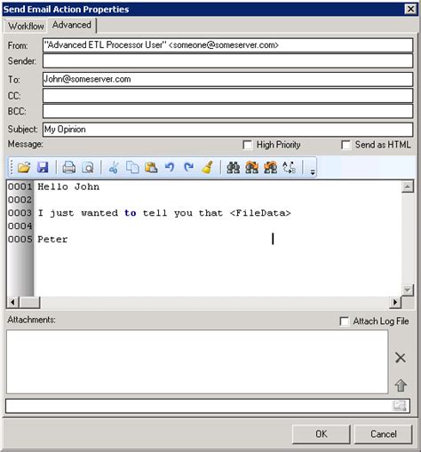 Inserting Context Of The File Inside Email Message Text