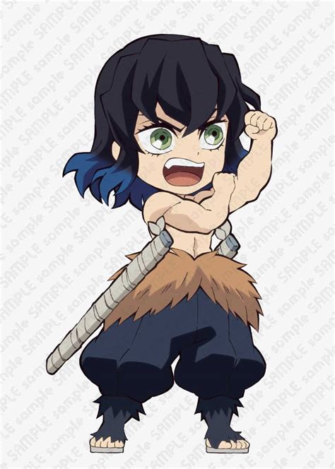 アニメ「鬼滅の刃」嘴平伊之助 繋がるシリーズ① 描き下ろしみにきゃらイラスト Anime Chibi Chibi Anime Demon