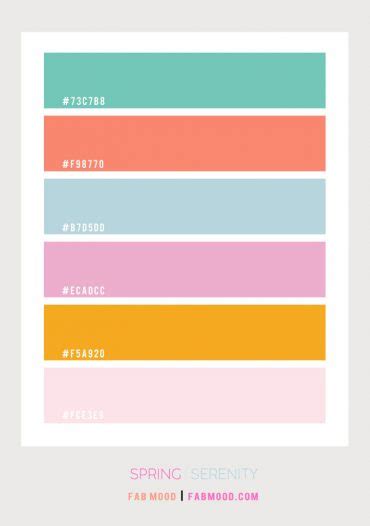 Spring Colour Palette Perfections Spring Serenity Fab Mood Wedding Color Haircuts