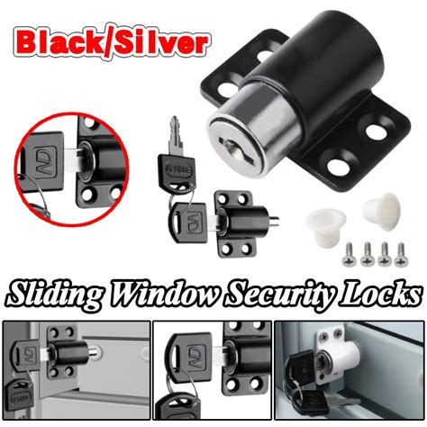 Sliding Patio Door Catches Set Window Bolt Security Lock With 2 Keys