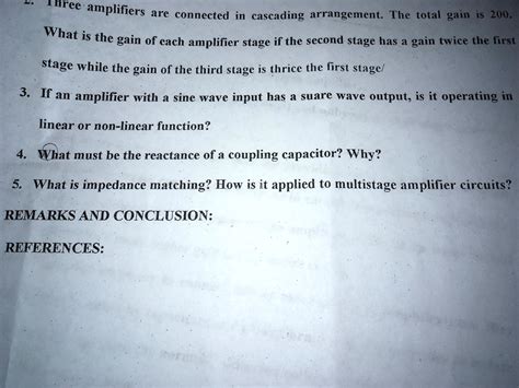 Solved Linear Or Non Linear Function 4 What Must Be The Reactance Of