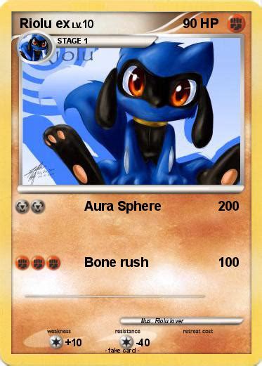 Pokémon Riolu Ex 6 6 Aura Sphere My Pokemon Card