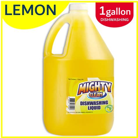 Mighty Clean Dishwashing Liquid Lemon Dwl Yellow 1 Gallon