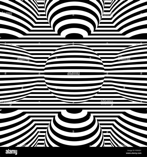 Optical Illusion Lines Background Abstract 3d Black And White Illusions Conceptual Design Of