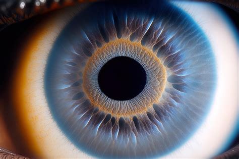 Premium Ai Image Closeup Of A Blue Eyes Iris Pupil