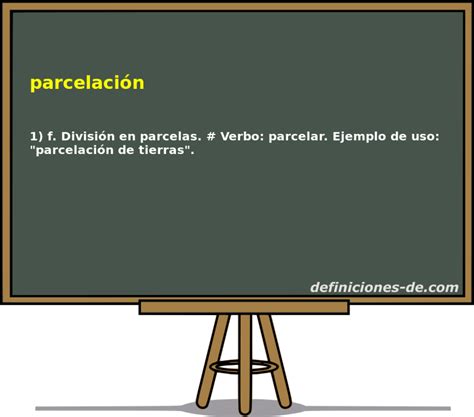 Significado de parcelación