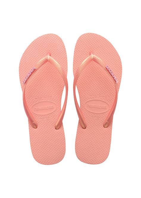 Flip Flops Pink Flip Flops Havaianas Slim Logo Metallic Light Pink