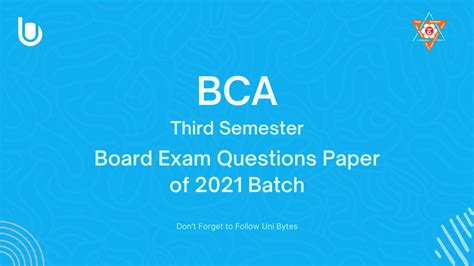 bca third semester board exam questions paper of 2021 batch uni bytes