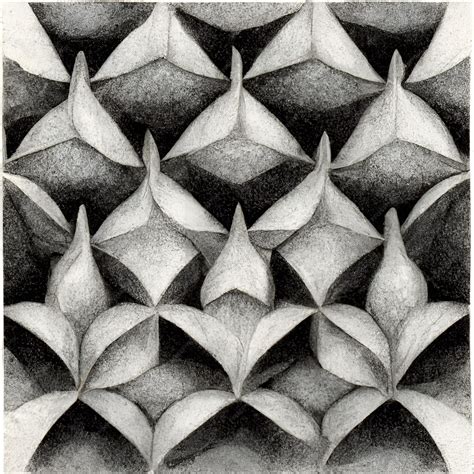 Premium Ai Image Pencil Drawing Of Escher Tessellation Pattern