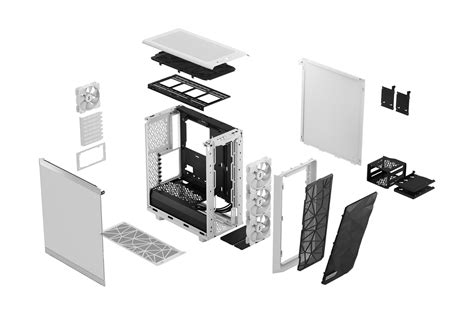 قیمت کیس فرکتال Fractal Meshify 2 Compact Rgb White Tg Clear Tint
