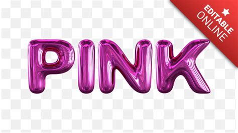 Pink Balloon Alphabet Font Text Effect Generator