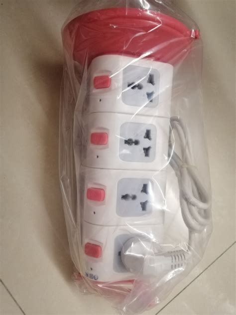 Tier Tower Extension Vertical Power Socket Multi Power Plug Tv Home Appliances