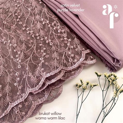 Jual ½ meter Kain Brukat Premium Willow Motif Brokat Tile Prancis