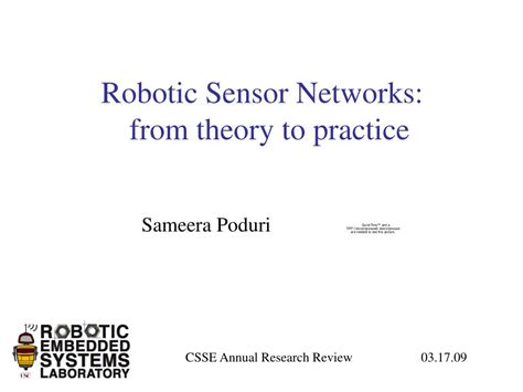 Ppt Robotic Sensor Networks From Theory To Practice Powerpoint Presentation Id5493548