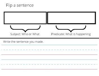 Simple Build A Sentence By Mrs Gunnels Second Grade TPT
