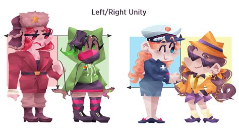 Left Vs Right Unity Portrayed As Gals R Politicalcompassmemes