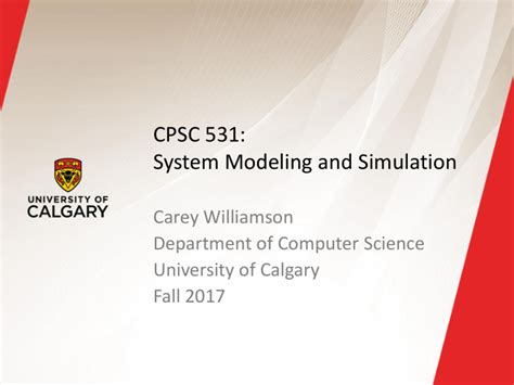 [ppt] cpsc 531 system modeling and simulation carey williamson