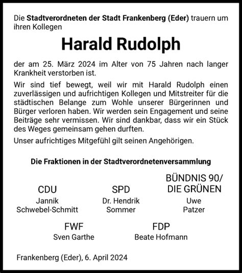 Traueranzeigen Trauer De