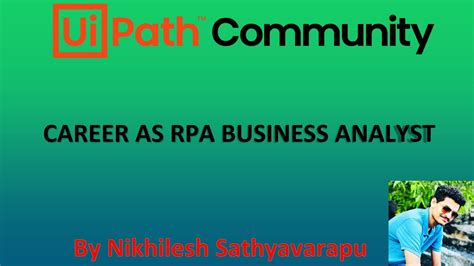 Career As Rpa Business Analyst Roles And Responsibilities Skills