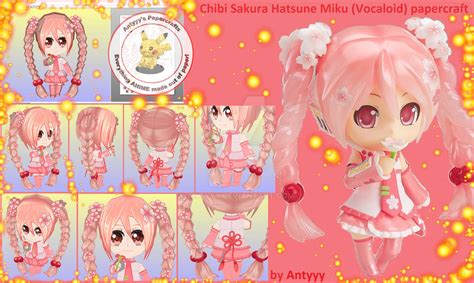 Chibi Sakura Miku Papercraft By Antyyy On Deviantart