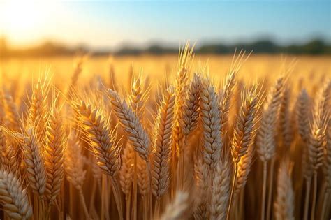 Golden Field Of Wheat Agriculture Farm And Farming Concept Premium AI