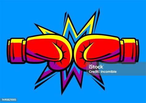 권투 글러브가 있는 엠블럼 박스 클럽 라벨 만화 스타일의 스포츠 삽화 Championship에 대한 스톡 벡터 아트 및 기타 이미지 Championship 경쟁 권위