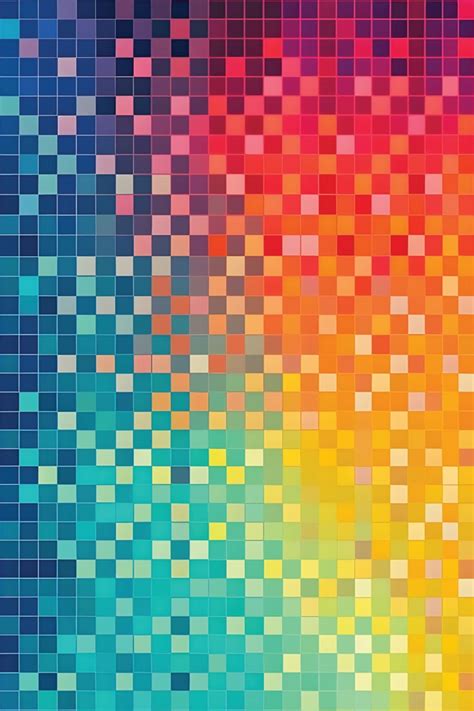 Rainbow Pixelart Colorful Checker Pattern In 2024 Pixel Art