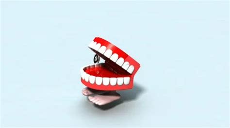 Chattering Teeth Wind Up Teeth Toy 3d Stock Video Pond5