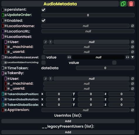 Componentaudiometadata Resonite Wiki