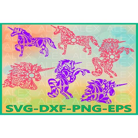 Unicorn Svg Unicorn Mandala Svg Unicorn Zentangle Svg Inspire Uplift