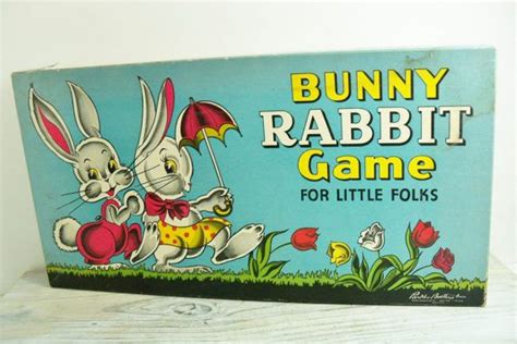 Vintage 1940s Bunny Rabbit Game For Little Folks By Parker Bunny