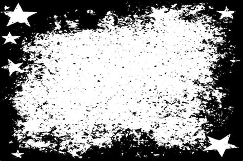 スターズ グランジ ブラックテクスチャ ベクトルイラスト 白い背景の黒いテクスチャ Premiumベクトル素材