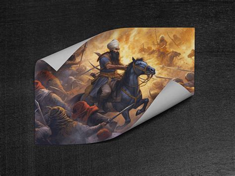 The Battle Of Chamkaur Sikh Poster Sikh Art Wall Decor Sikh Wall Art