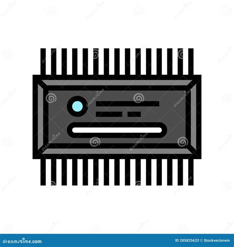 Microcontroller Electrical Engineer Color Icon Vector Illustration