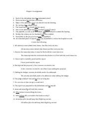 Chapter Assignment Docx Chapter Assignment Each Of The Defendants Have Has Submitted