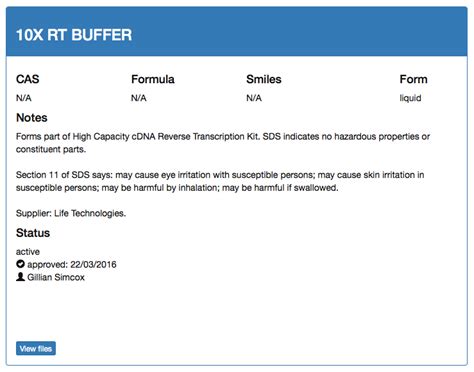 Coshh Helpagentapprovalbuffer