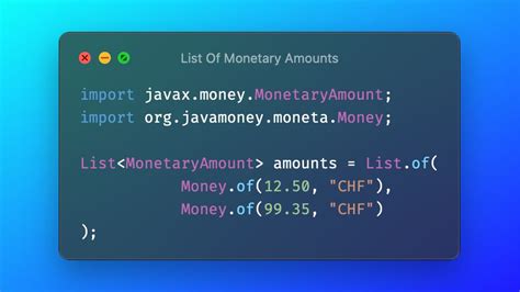 java money sum up monetary amounts