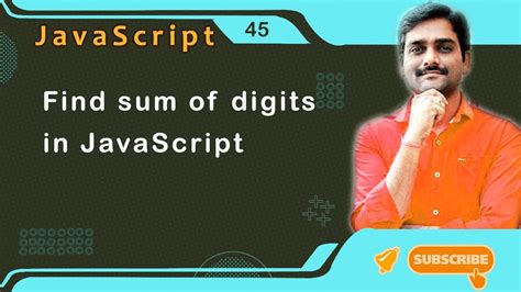 Find Sum Of Digits In Javascript Javascript Tutorial 45 🚀 Youtube