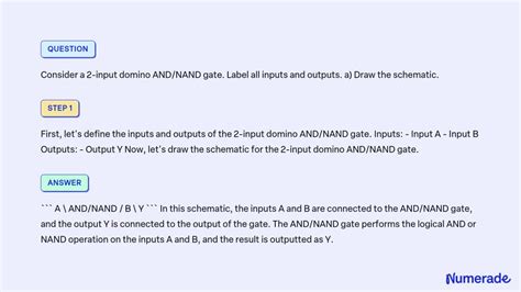 Solved Consider A 2 Input Domino Andnand Gate Label All Inputs And