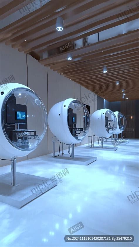 Ai创作图科幻元素橱窗 胶囊房间 科技橱窗 现代科技梦幻 医械展厅 科技感建筑装饰装修 医疗展厅 科技梦幻 科技感橱窗 科技展柜 科技馆陈设 科技宣传橱窗 科幻装修 科技展项 科技装置造型