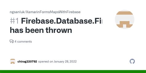 Firebase Database FirebaseException Has Been Thrown Issue 1