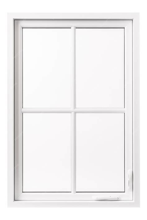 Premium Photo A Simple White Window With Four Panes Of Glass Ideal For Architectural Projects