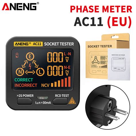 Aneng Ac11 Digital Smart Socket Tester Voltage Test Socket Detector Us