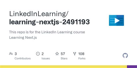 Github Linkedinlearninglearning Nextjs 2491193 This Repo Is For The Linkedin Learning Course